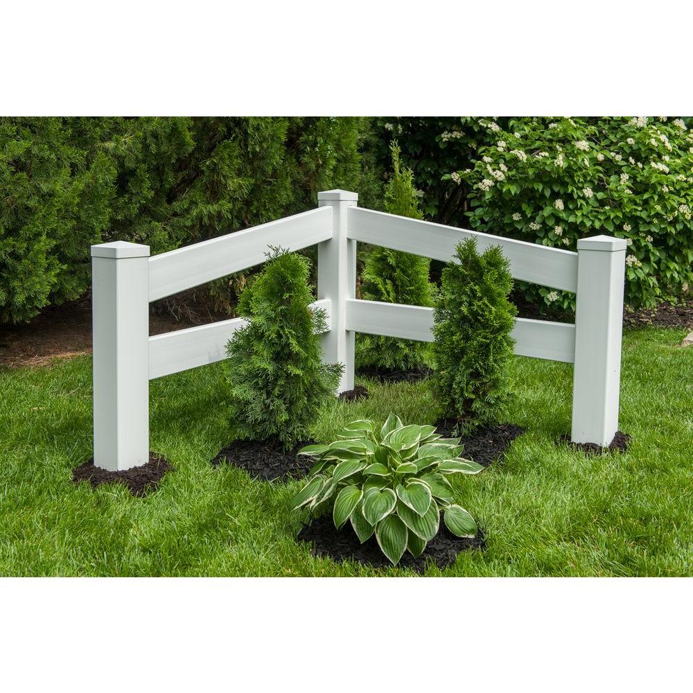 4' x 4' Vinyl Angled Fence Corner Accent Panel Kit - Chestnut Brown ...