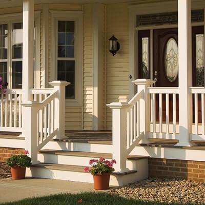 Vinyl T-Rail Spindle Railing Kit 42" x 96" - White – America's Fence ...